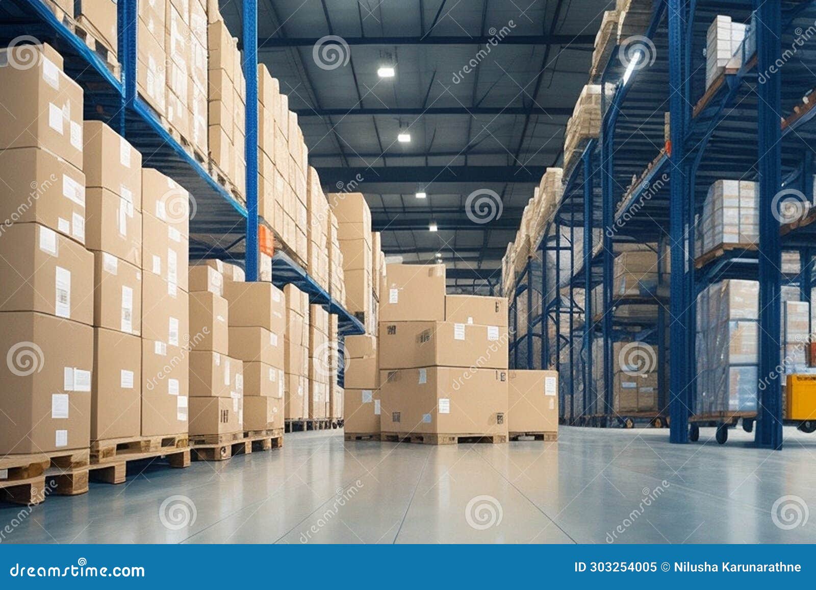A Warehouse with Massive Storage Facilities. Stock Illustration ...