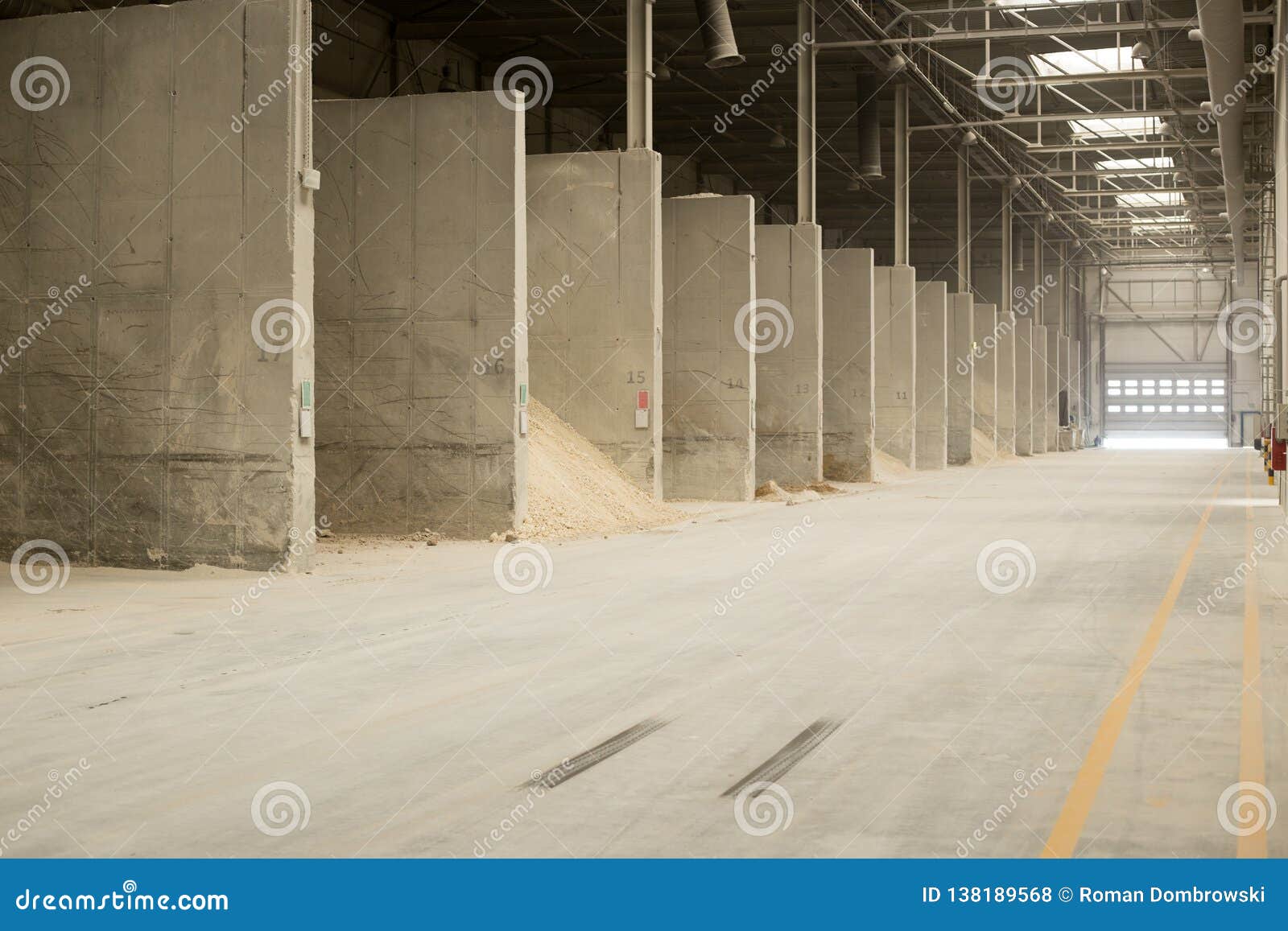 Warehouse of Material Savings on the Factory Stock Photo - Image of ...