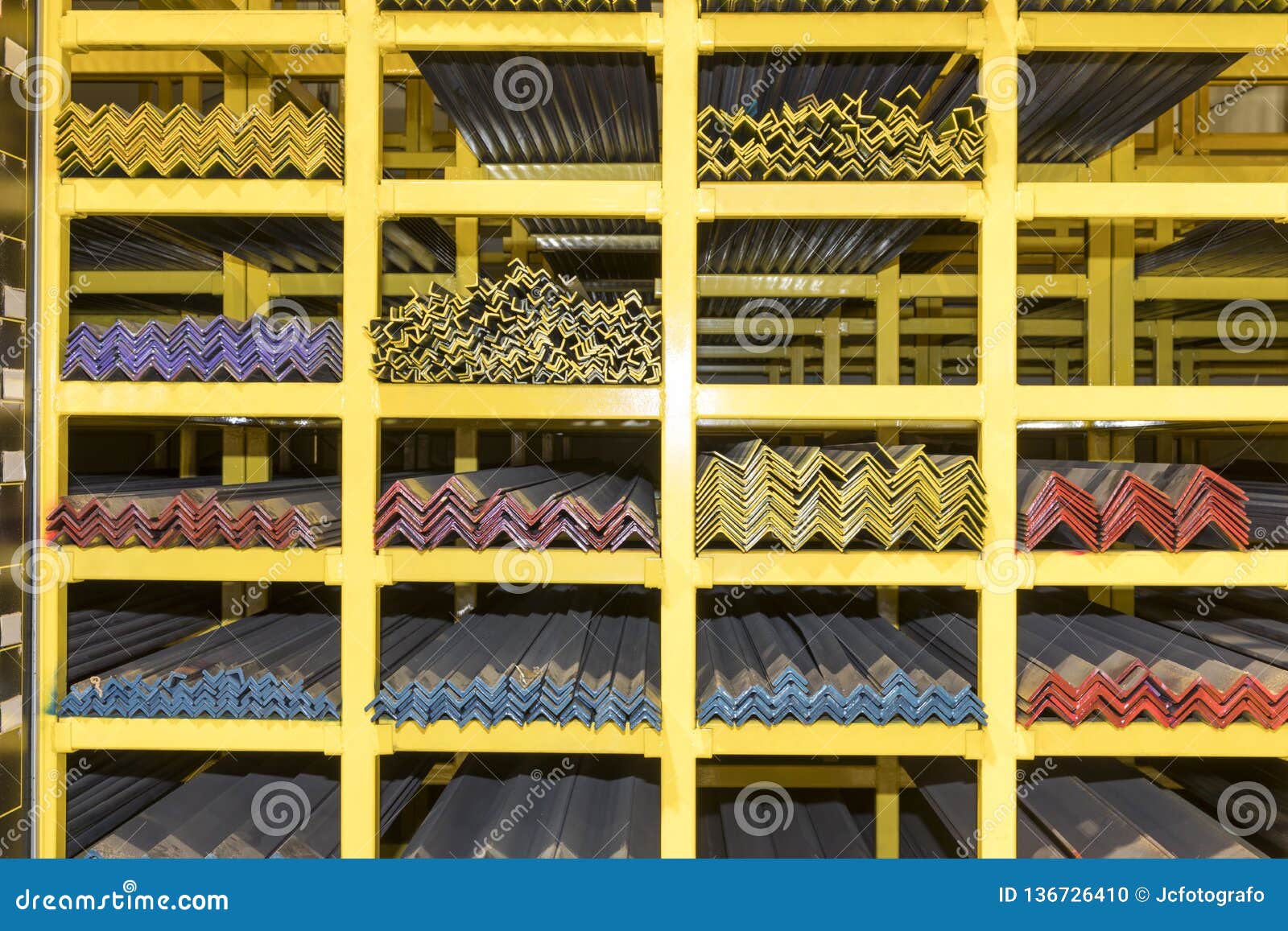 Warehouse of materials stock photo. Image of room, texture - 136726410