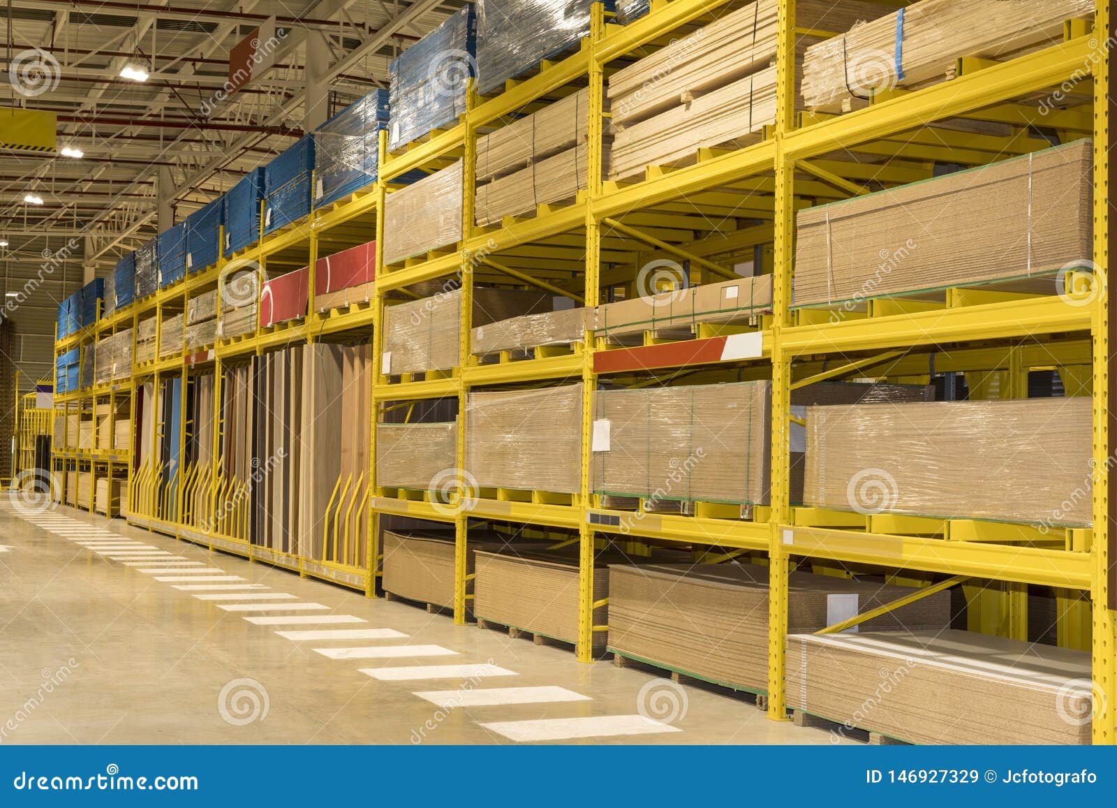 Warehouse with Materials for Construction Stock Image - Image of ...