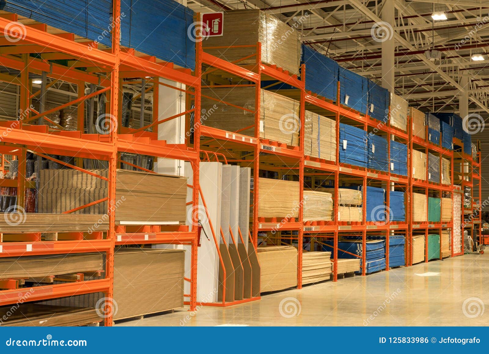 Warehouse with Materials for Construction Stock Photo - Image of ...