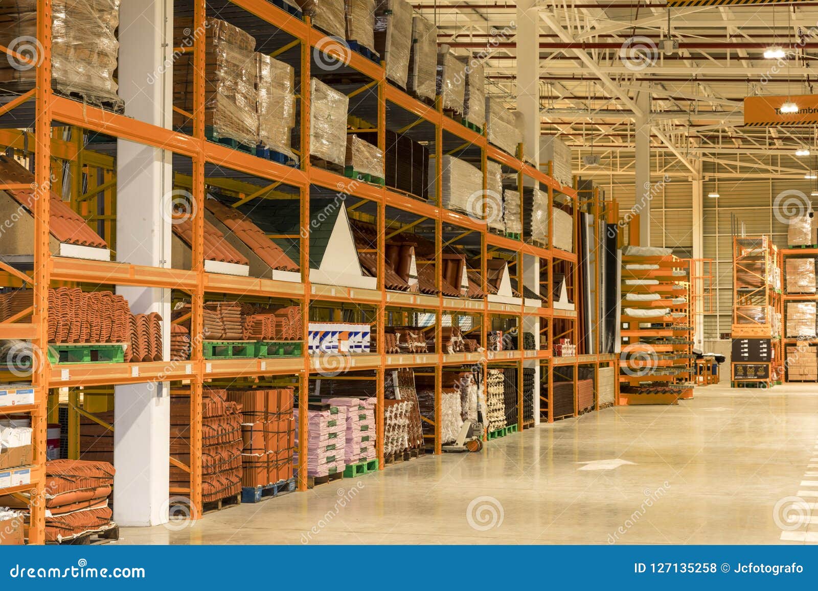 Warehouse with Materials for Construction Stock Photo - Image of ...