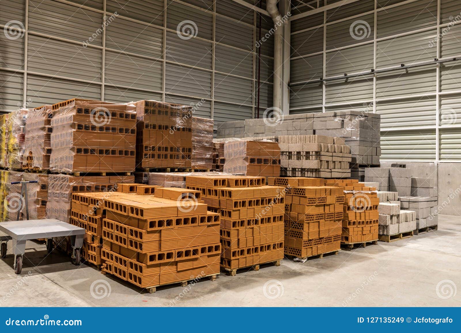 Warehouse with Materials for Construction Stock Image - Image of ...