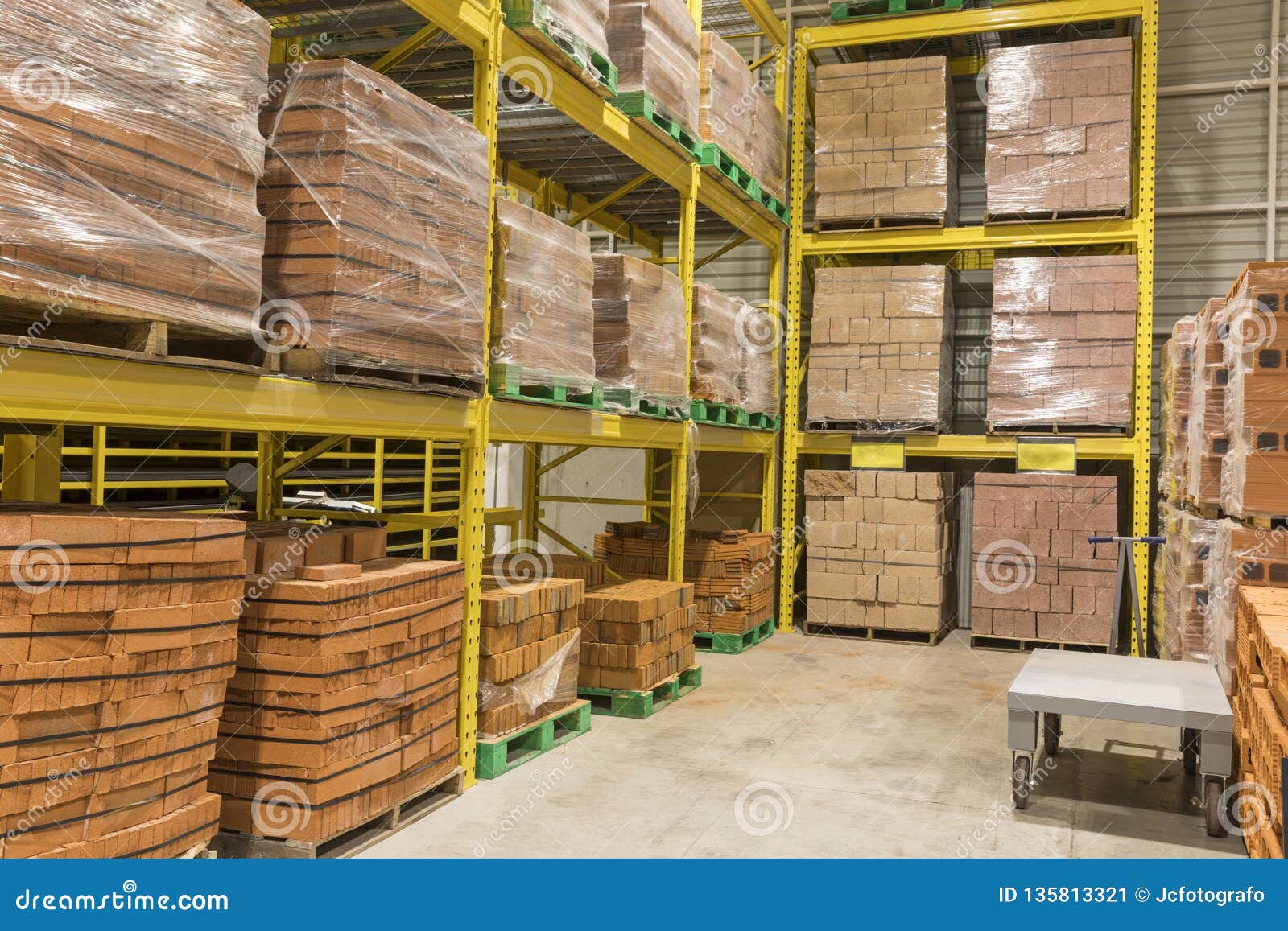 Warehouse of materials stock image. Image of materials - 135813321