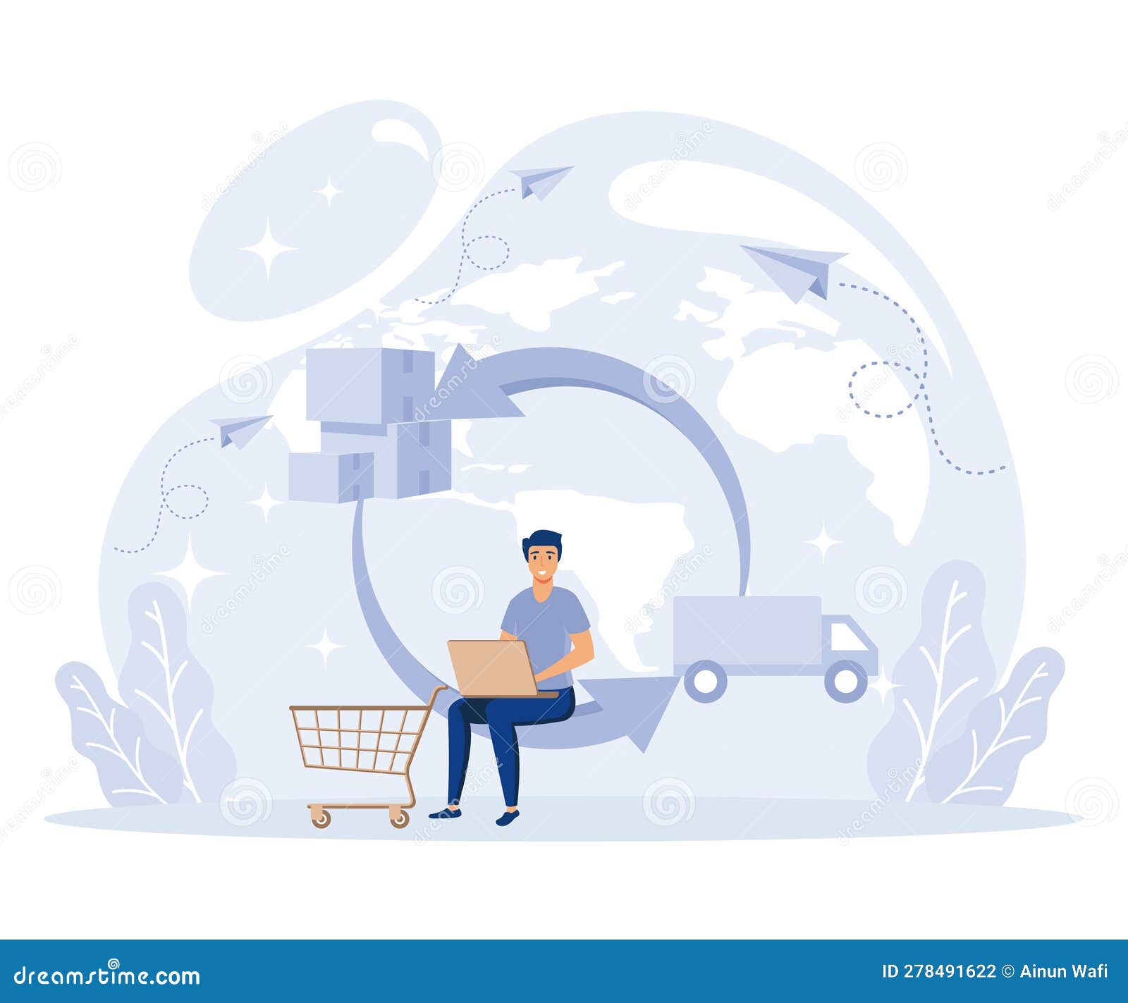 Warehouse Modern Technology Concept, Handling and Order Processing ...