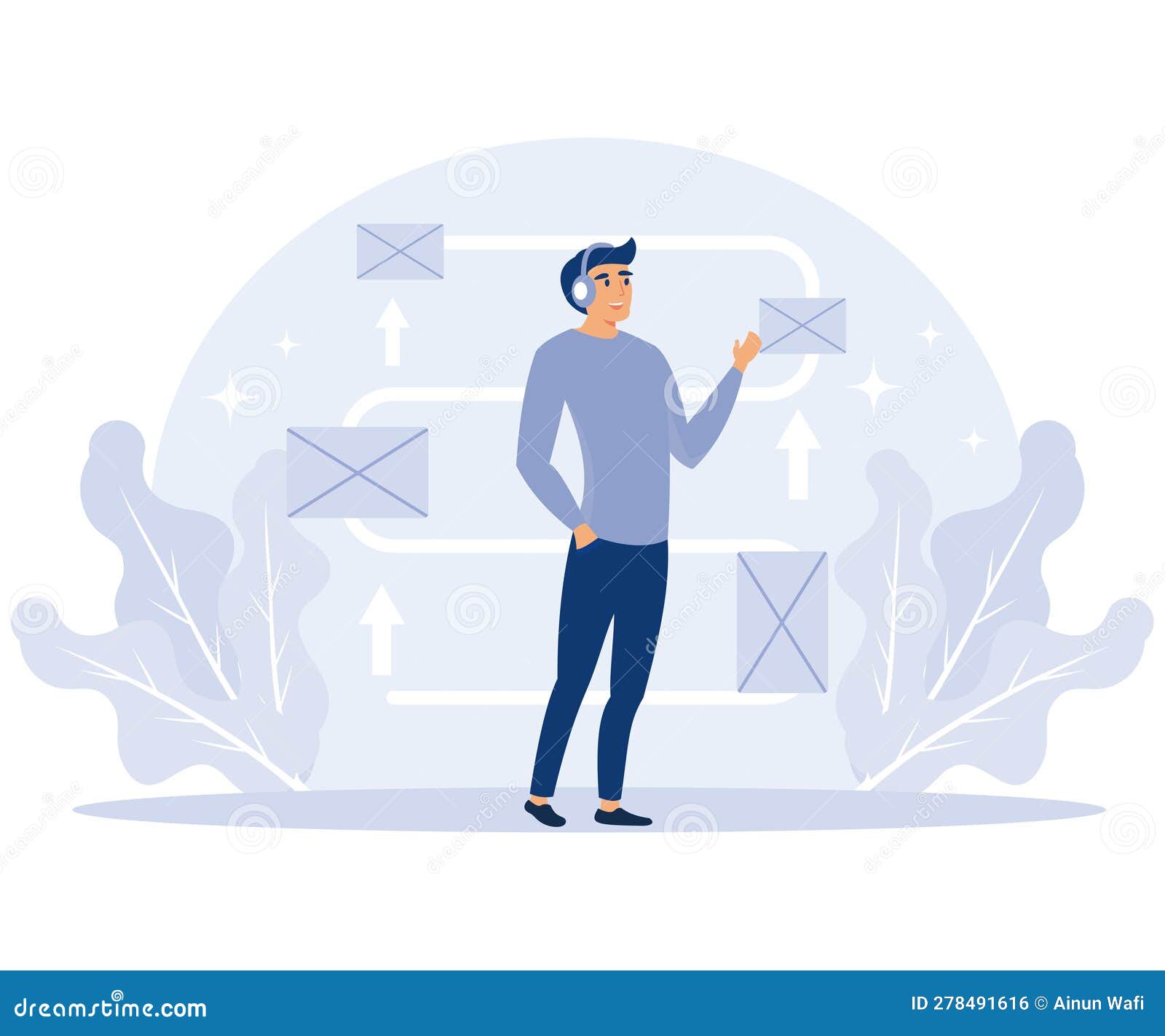 Warehouse Modern Technology Concept, Warehouse Voice Tasking, Automated ...