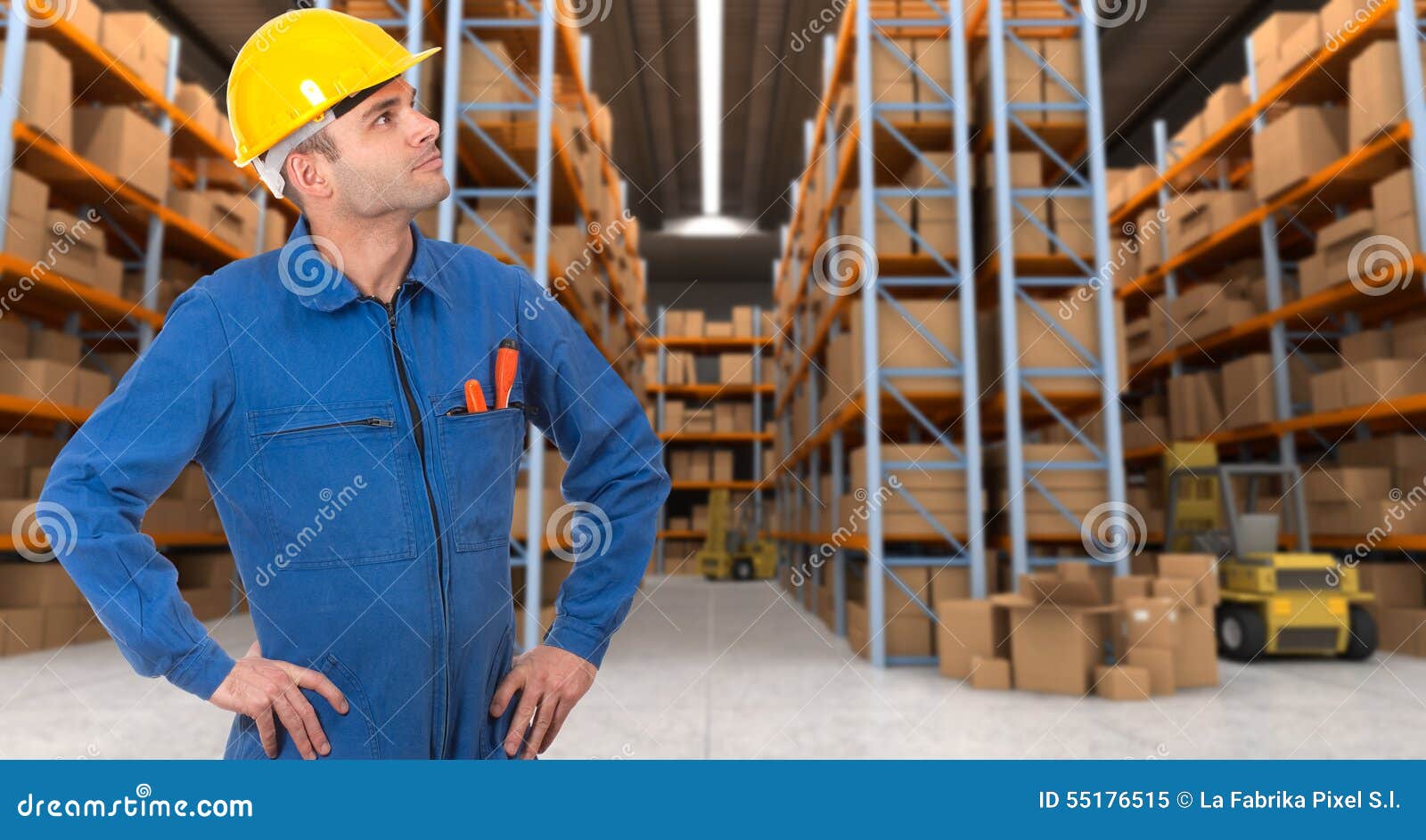Warehouse operative a stock image. Image of machine, distribution ...