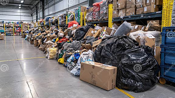 Warehouse Overflow Visual Documentation of Unsorted Merchandise in an ...