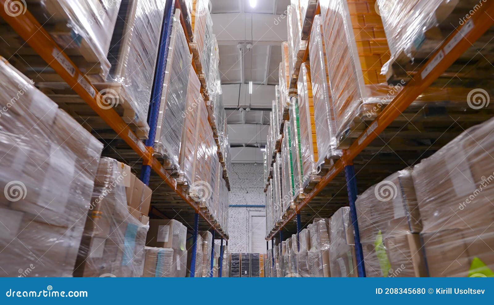 Warehouse with Packed Goods on Racks. the Global Economy and Its ...