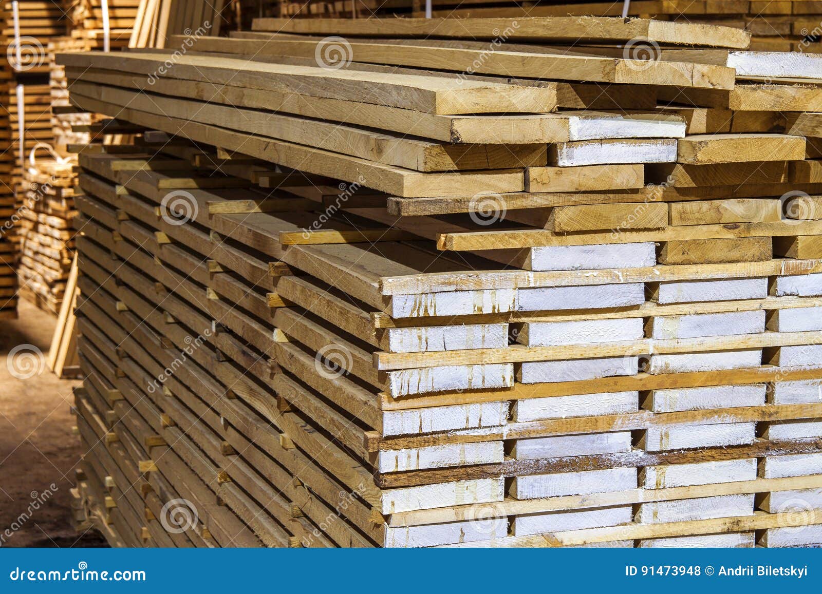 Warehouse Packed with Variety of Timber for Construction and Rep Stock ...