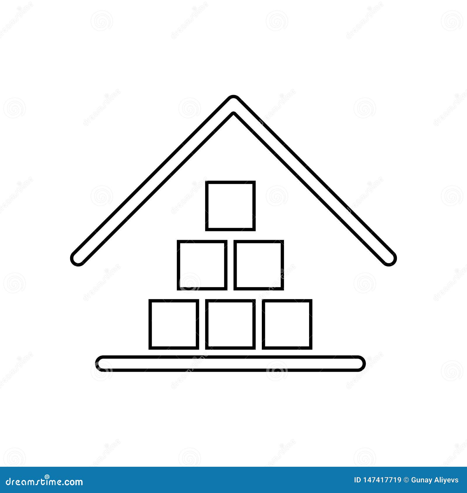 Warehouse with Packing Box Icon. Element of Logistic for Mobile Concept ...