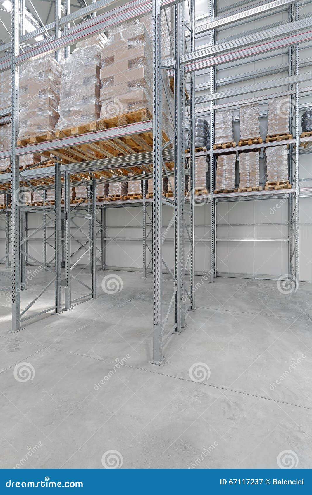 Warehouse stock image. Image of pallet, center, structure - 67117237