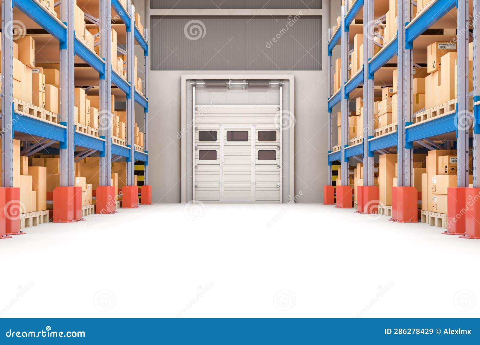 Racks Full Of Carton Boxes Stock Photography | CartoonDealer.com #102309824