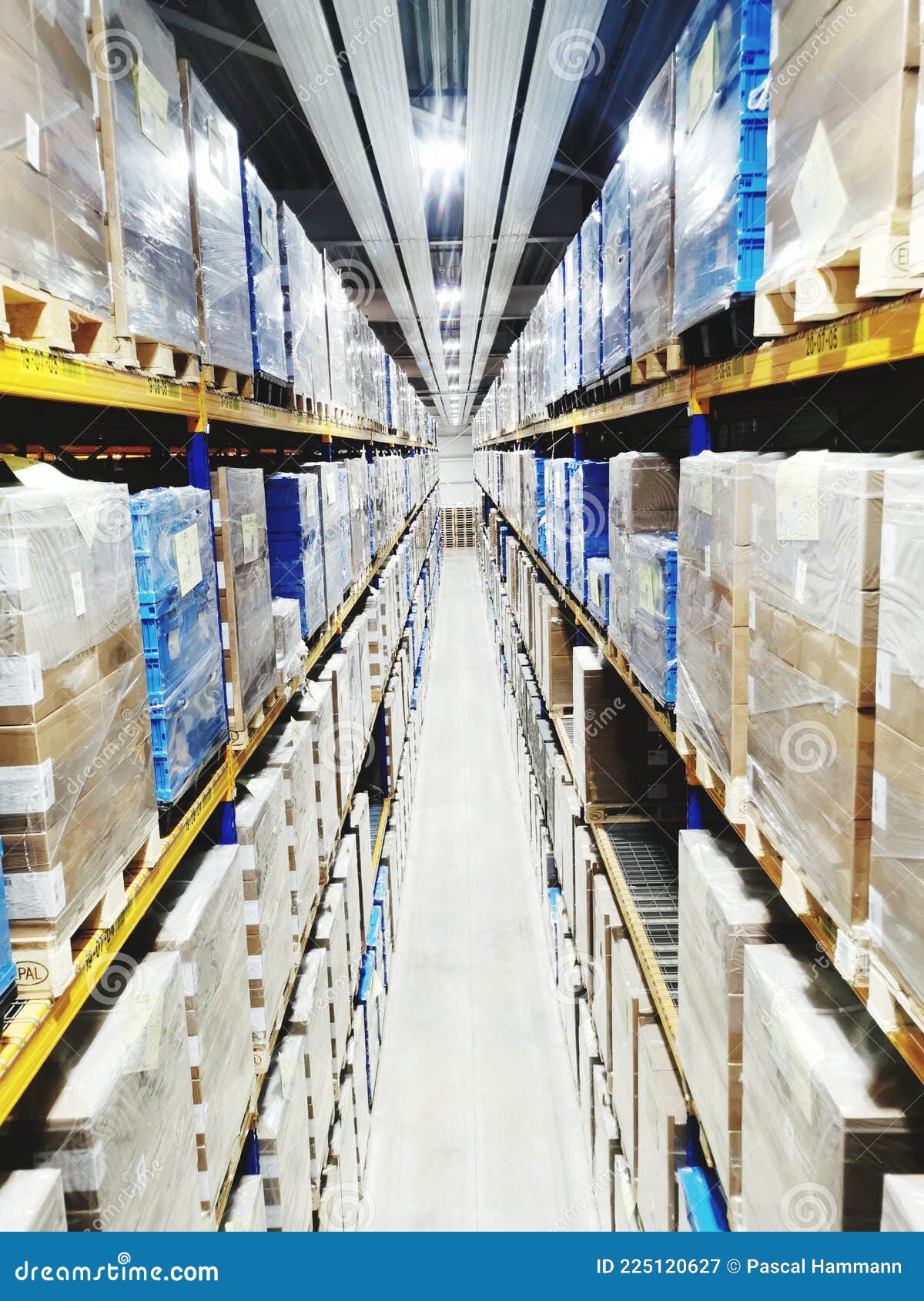 Warehouse with pallets editorial photography. Image of architecture ...