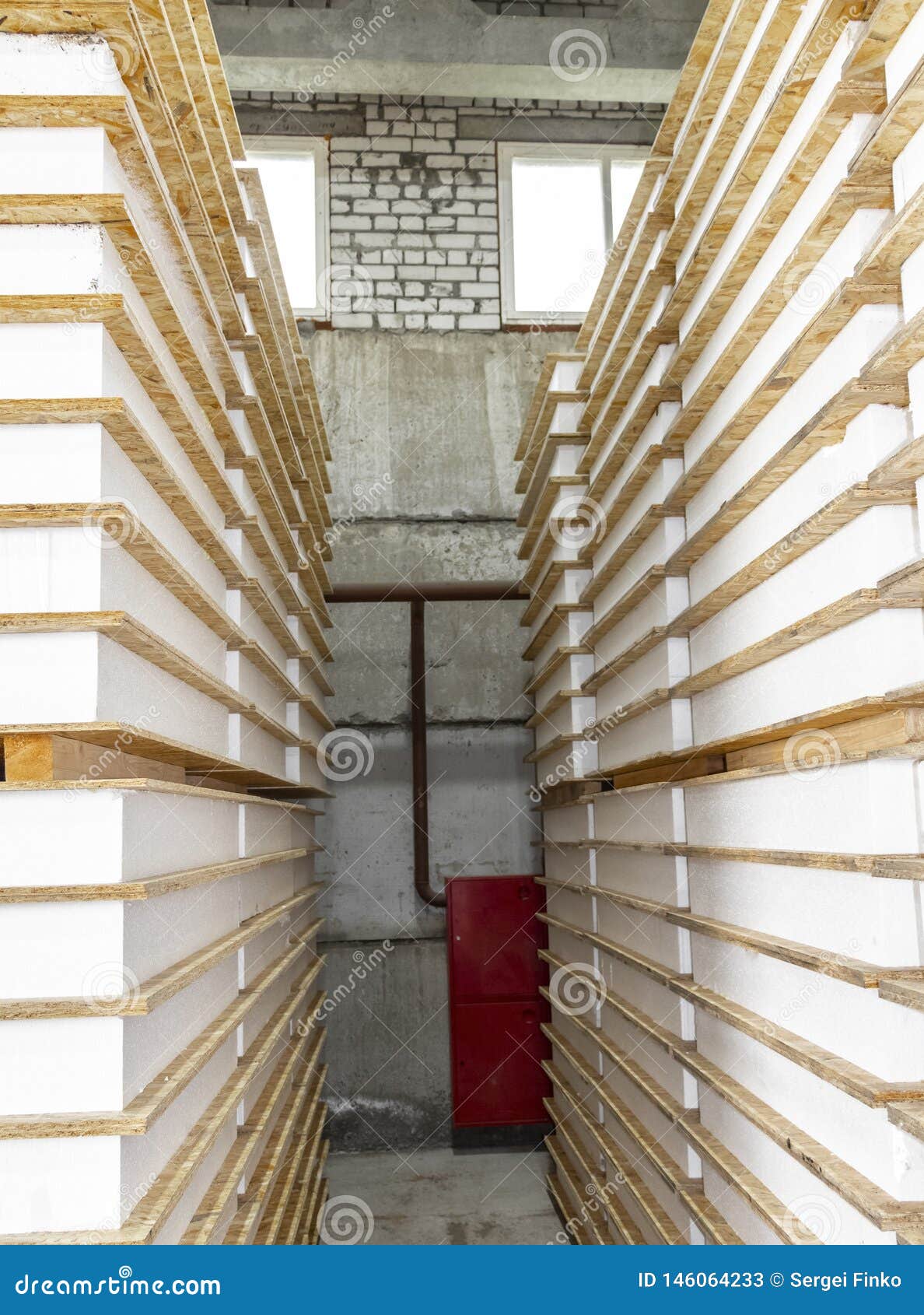 Warehouse Panels for Construction Stock Image - Image of heap ...