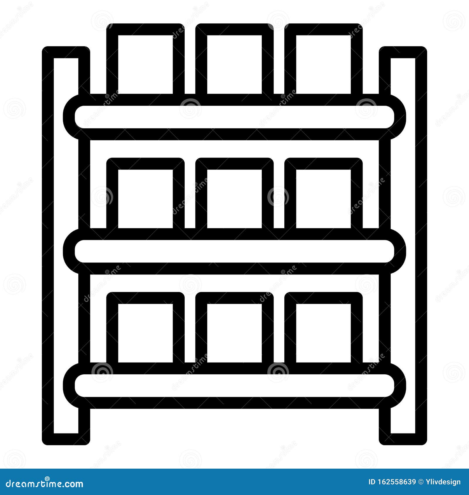 Warehouse Parcel Rack Icon, Outline Style Stock Vector - Illustration ...