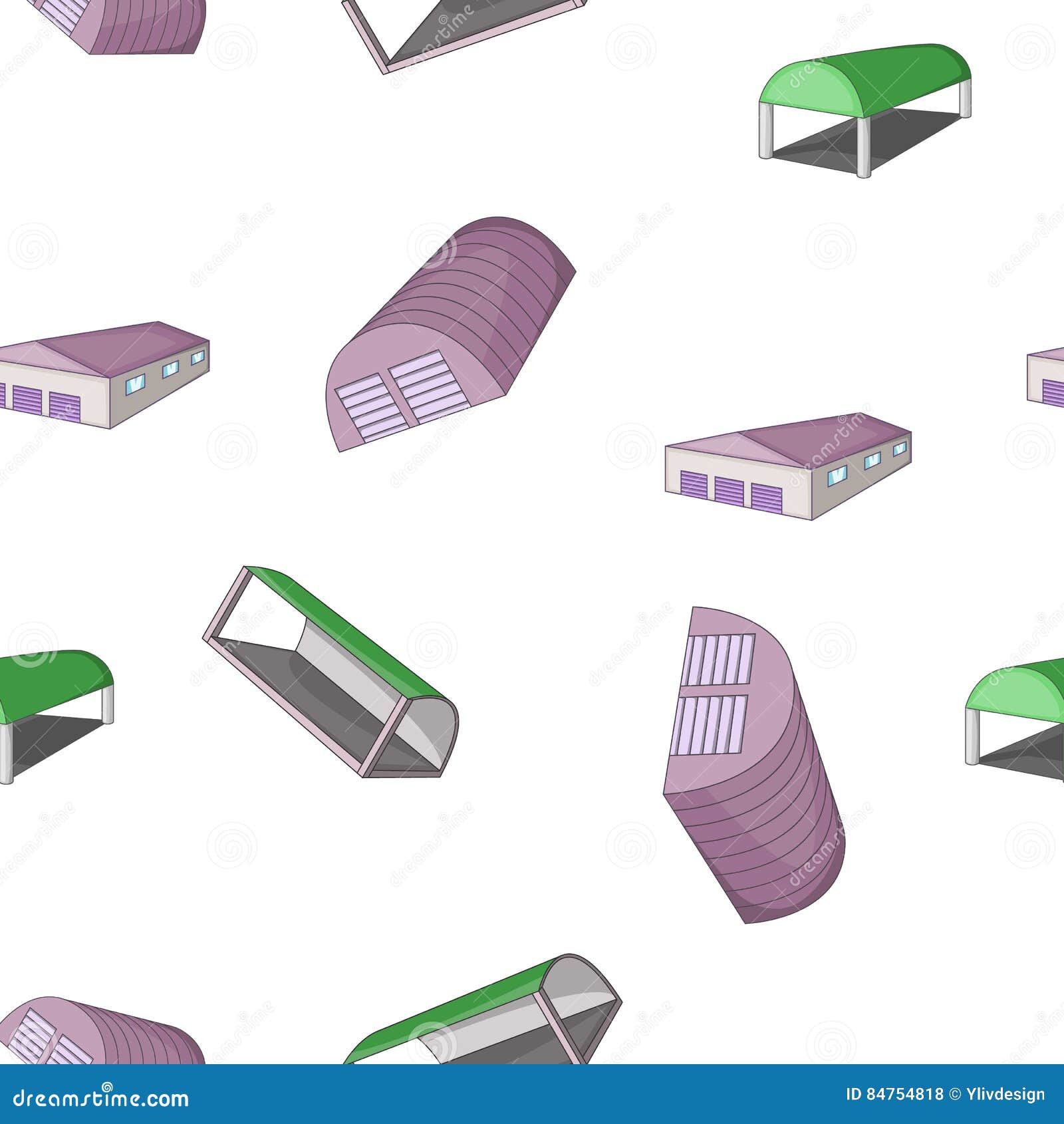 Warehouse Pattern, Cartoon Style Stock Vector - Illustration of ...