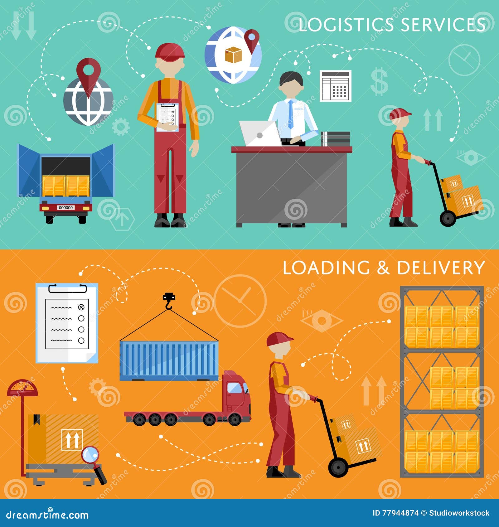 Warehouse Process Infographics Vector Illustration Stock Vector ...