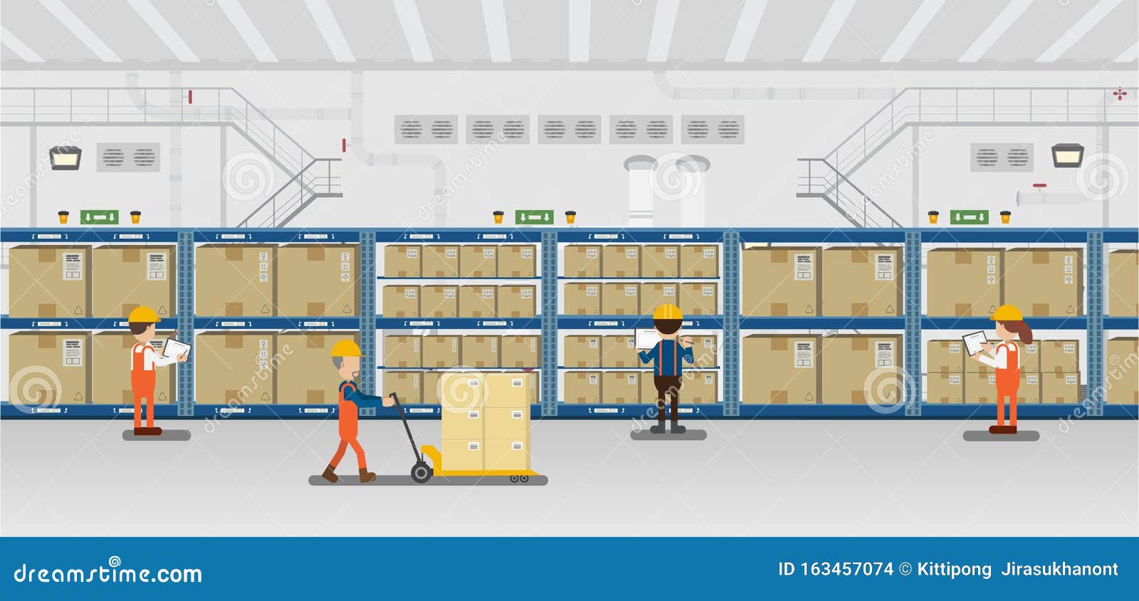 Warehouse Process Infographics Banners. Vector Illustration ...