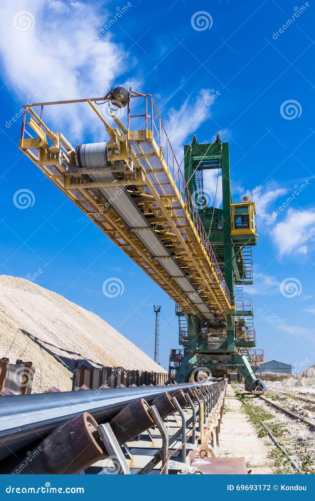 Warehouse Production in Quarry Blue Clay Stock Photo - Image of ...