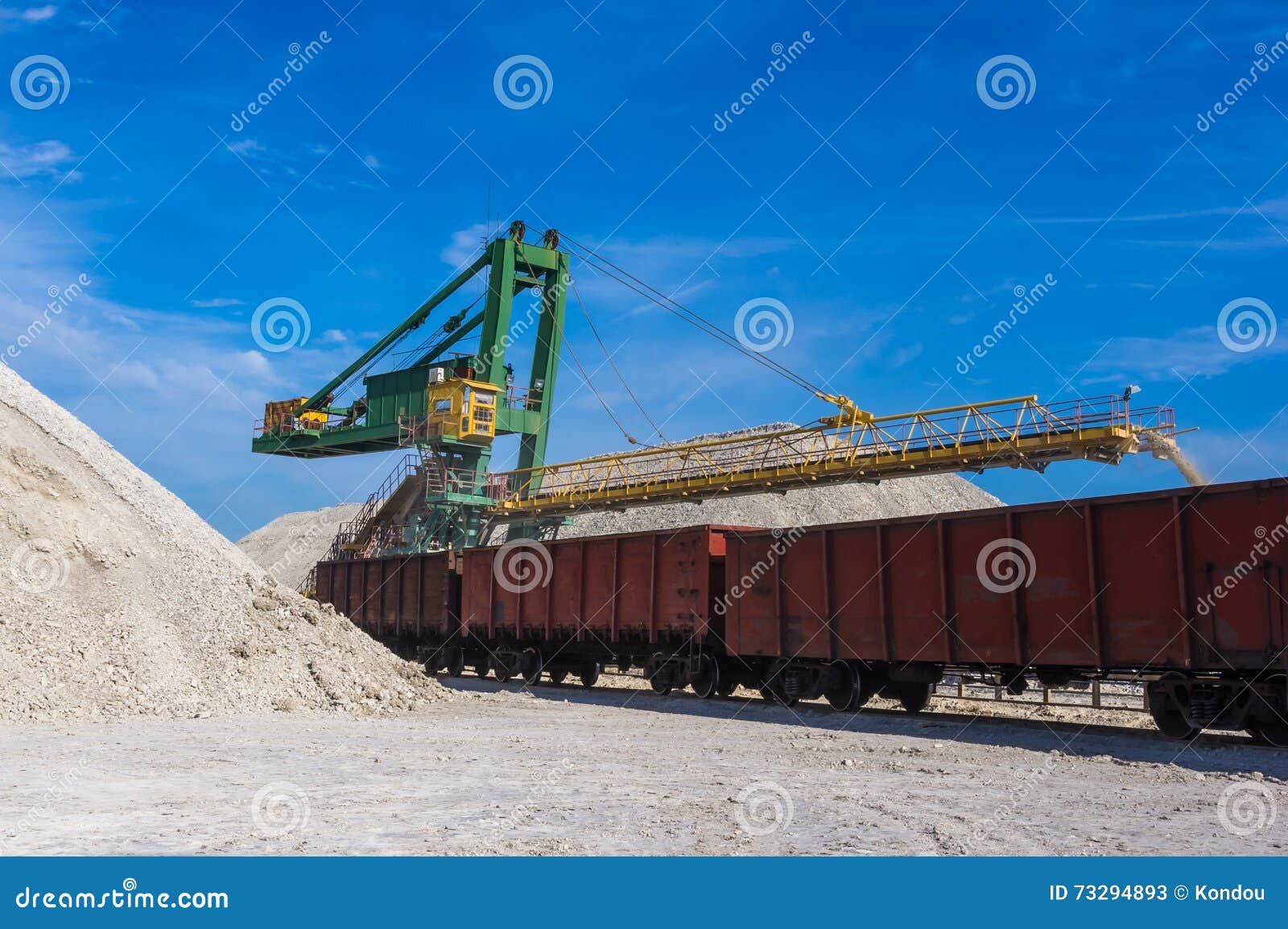 Warehouse Production in Quarry Blue Clay Stock Image - Image of large ...