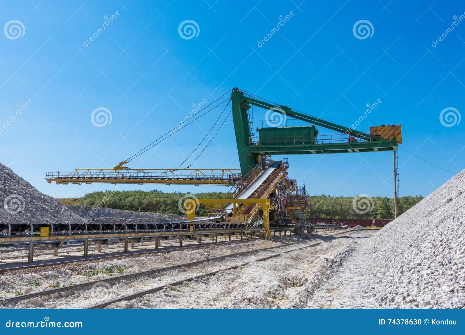 Warehouse Production in Quarry Blue Clay Stock Photo - Image of ...