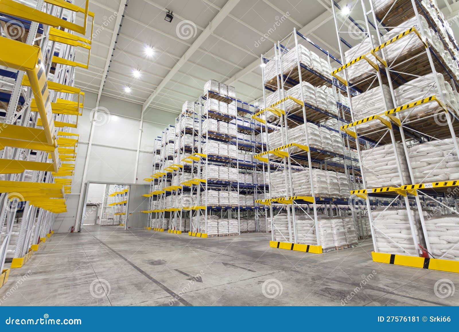 Warehouse racking system stock image. Image of products - 27576181