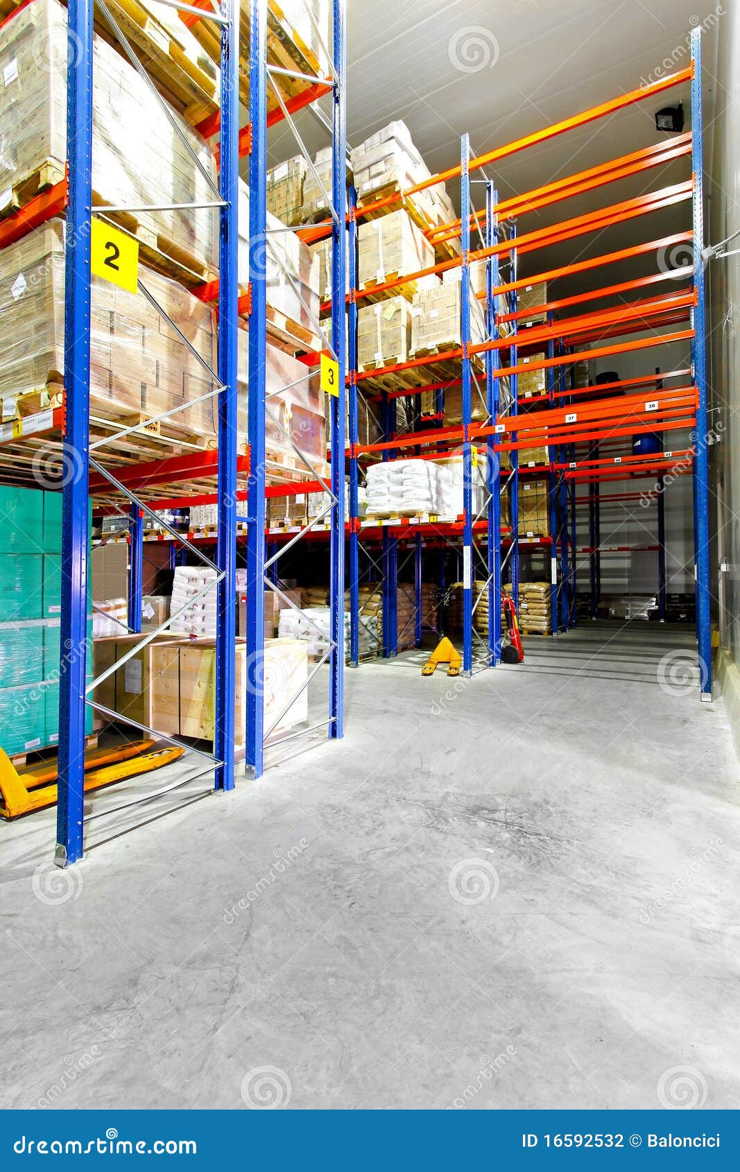 Warehouse racks stock photo. Image of boxes, interior - 16592532