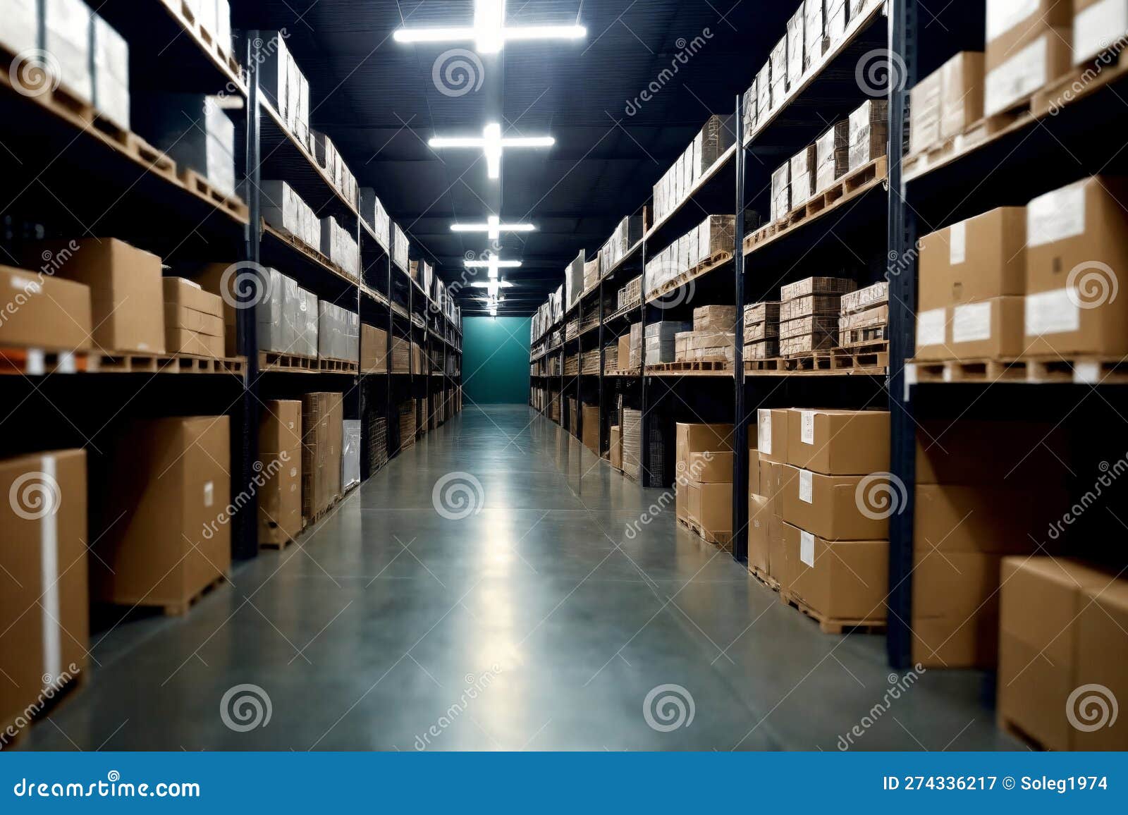 Warehouse Racks Loaded With Boxes And Crates Vector Illustration ...