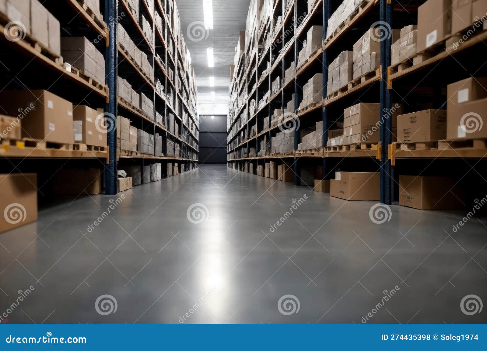 Warehouse, Racks with Boxes. Generative AI Stock Photo - Image of ...