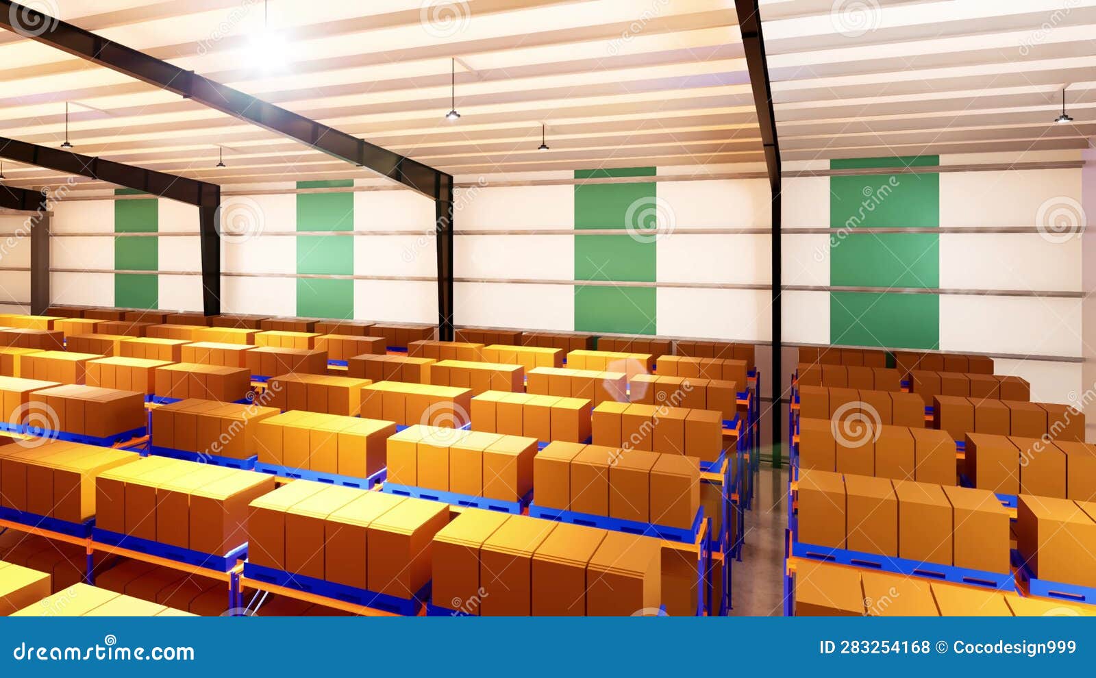 Warehouse with Racks, Logistic Box 4K 3D Animation Stock Footage ...