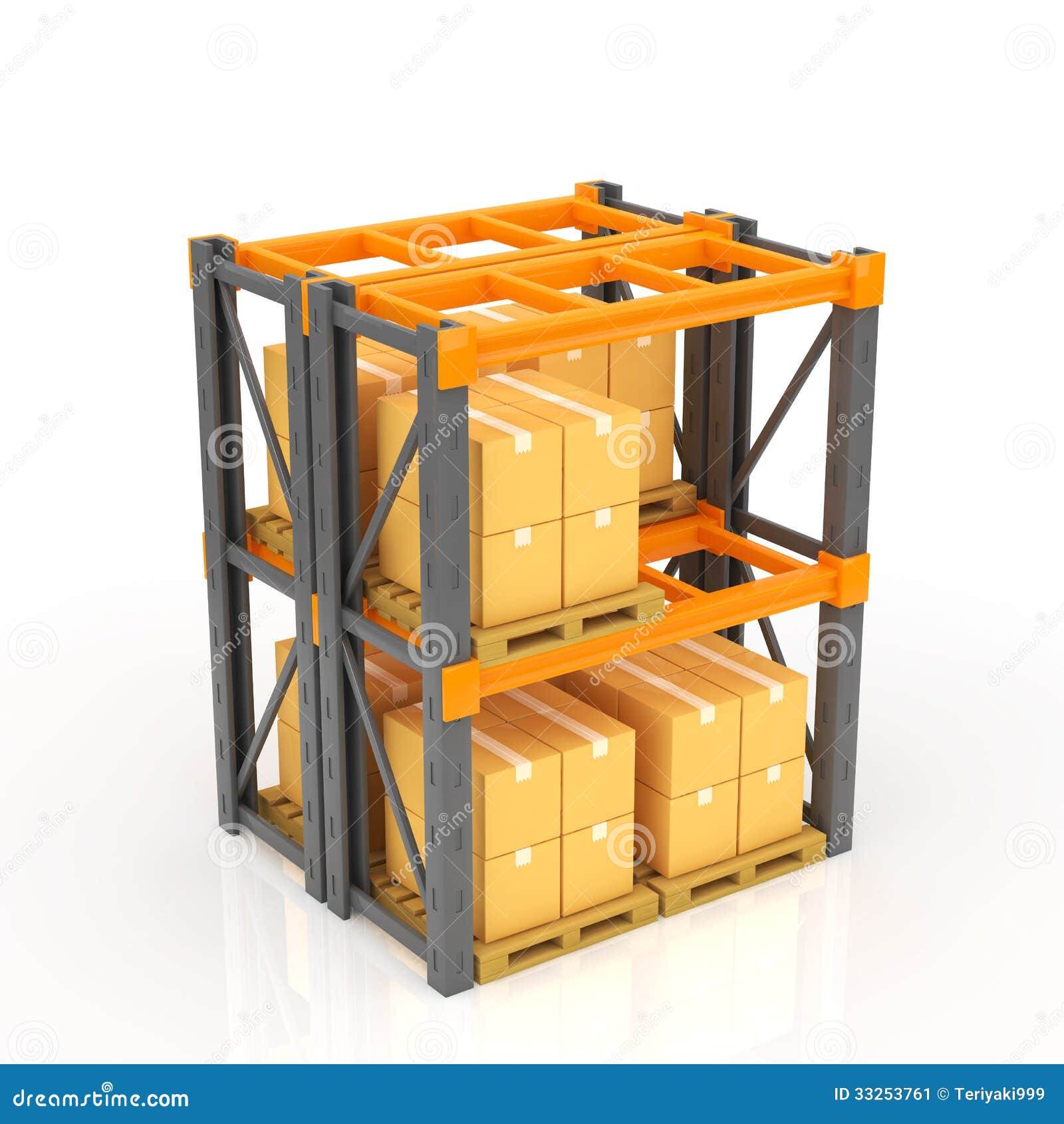 Warehouse Racks stock illustration. Illustration of industry - 33253761