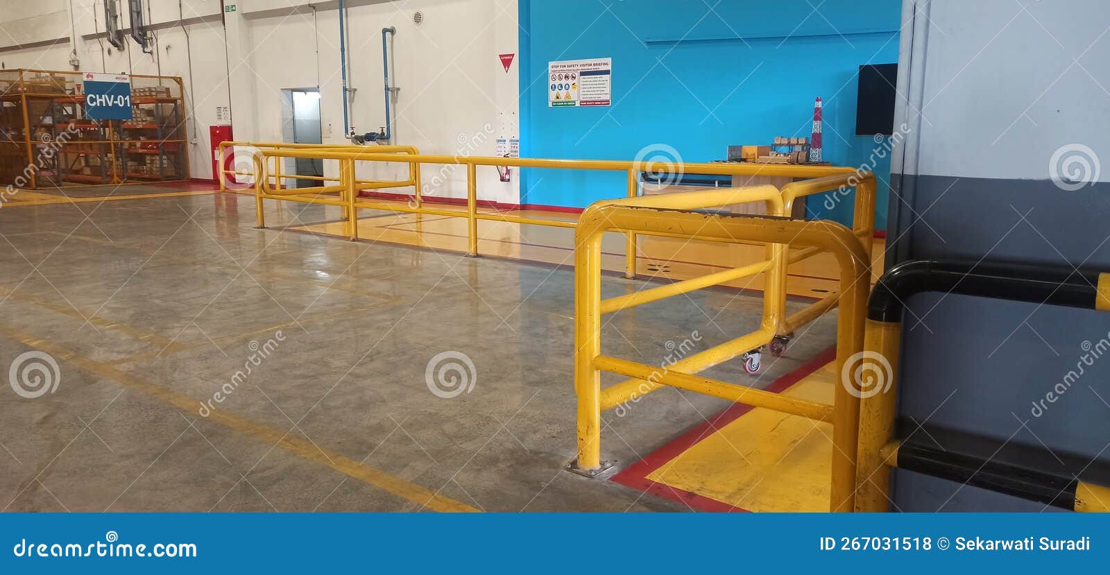 Warehouse Railing Safety Ways Stock Photo - Image of railing, safety ...