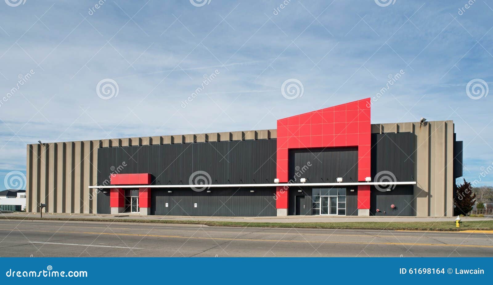 Warehouse with Red Accents stock photo. Image of real - 61698164