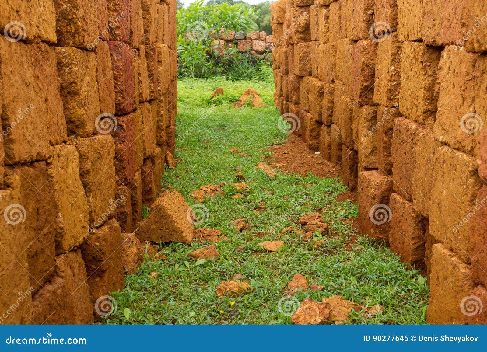 Warehouse of Red Bricks. Triumph in Contrast. Stock Image - Image of ...
