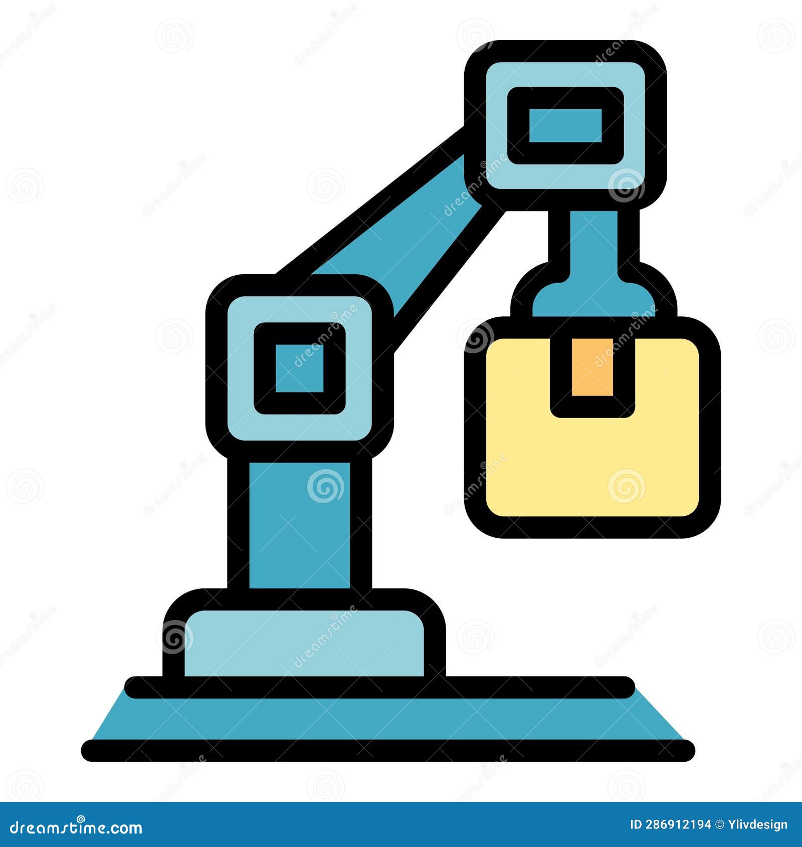 Warehouse Robot Hand Icon Vector Flat Stock Vector - Illustration of ...