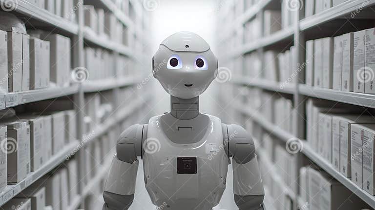 Warehouse Robot Navigating Aisles with Computer Vision Sensors for ...