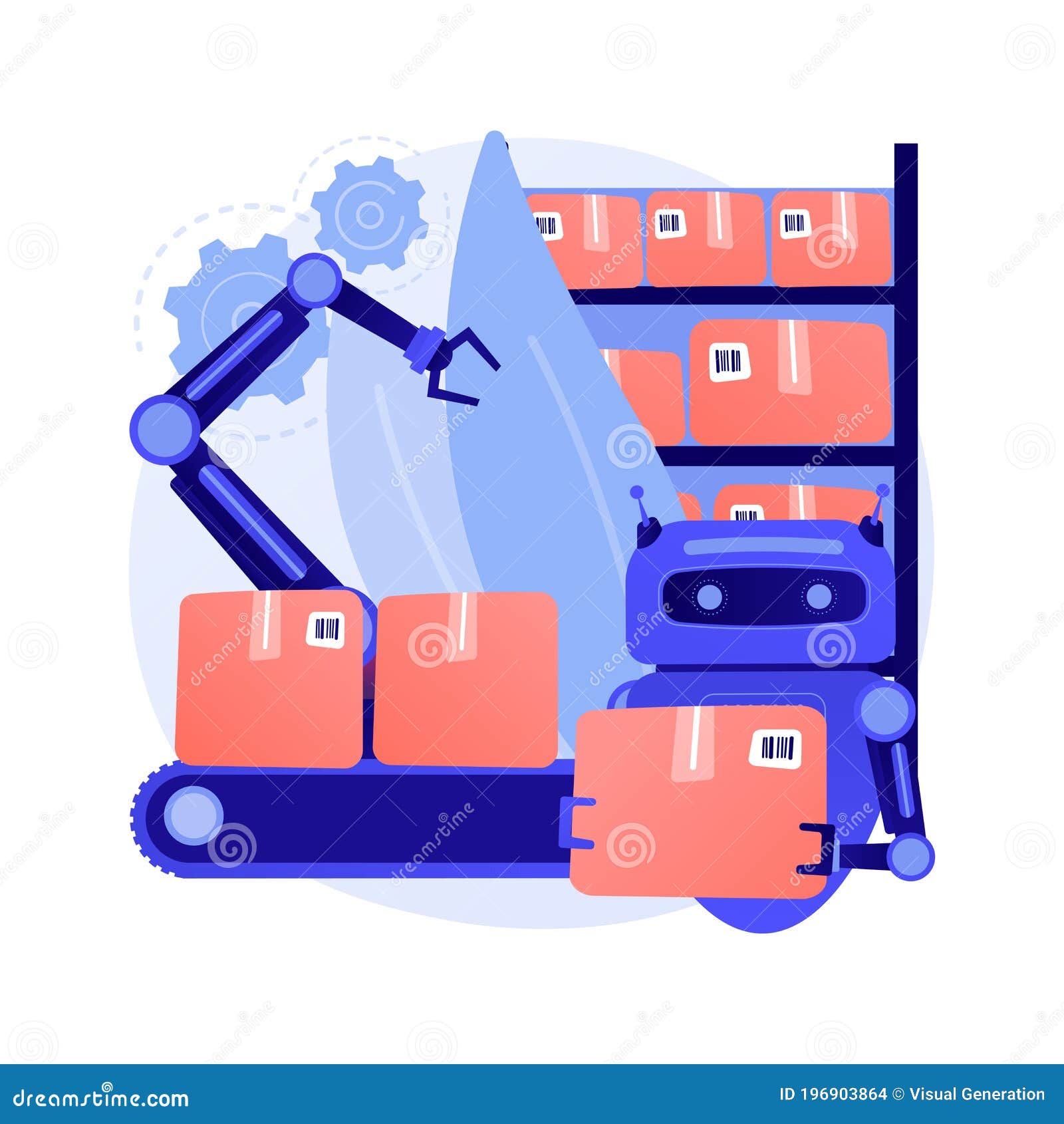 Warehouse Robotization Abstract Concept Vector Illustration ...