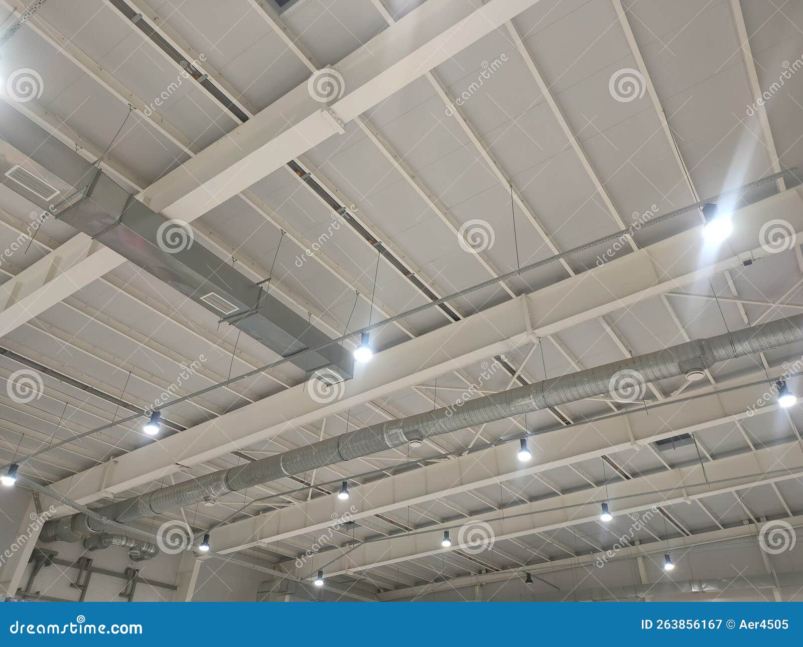 Warehouse Roof Overlap Structure Stock Image - Image of overlap ...