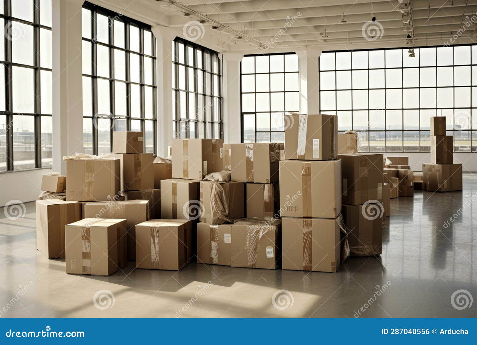 Warehouse Room Delivery Packages Arragement in the Expeditions Stock ...