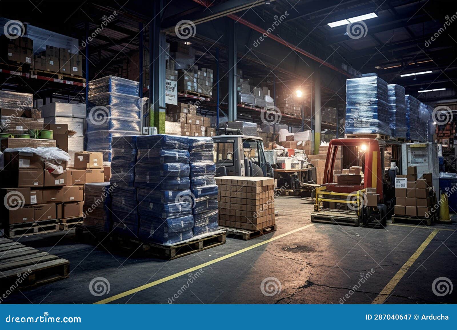 Warehouse Room Delivery Packages Arragement in the Expeditions Stock ...