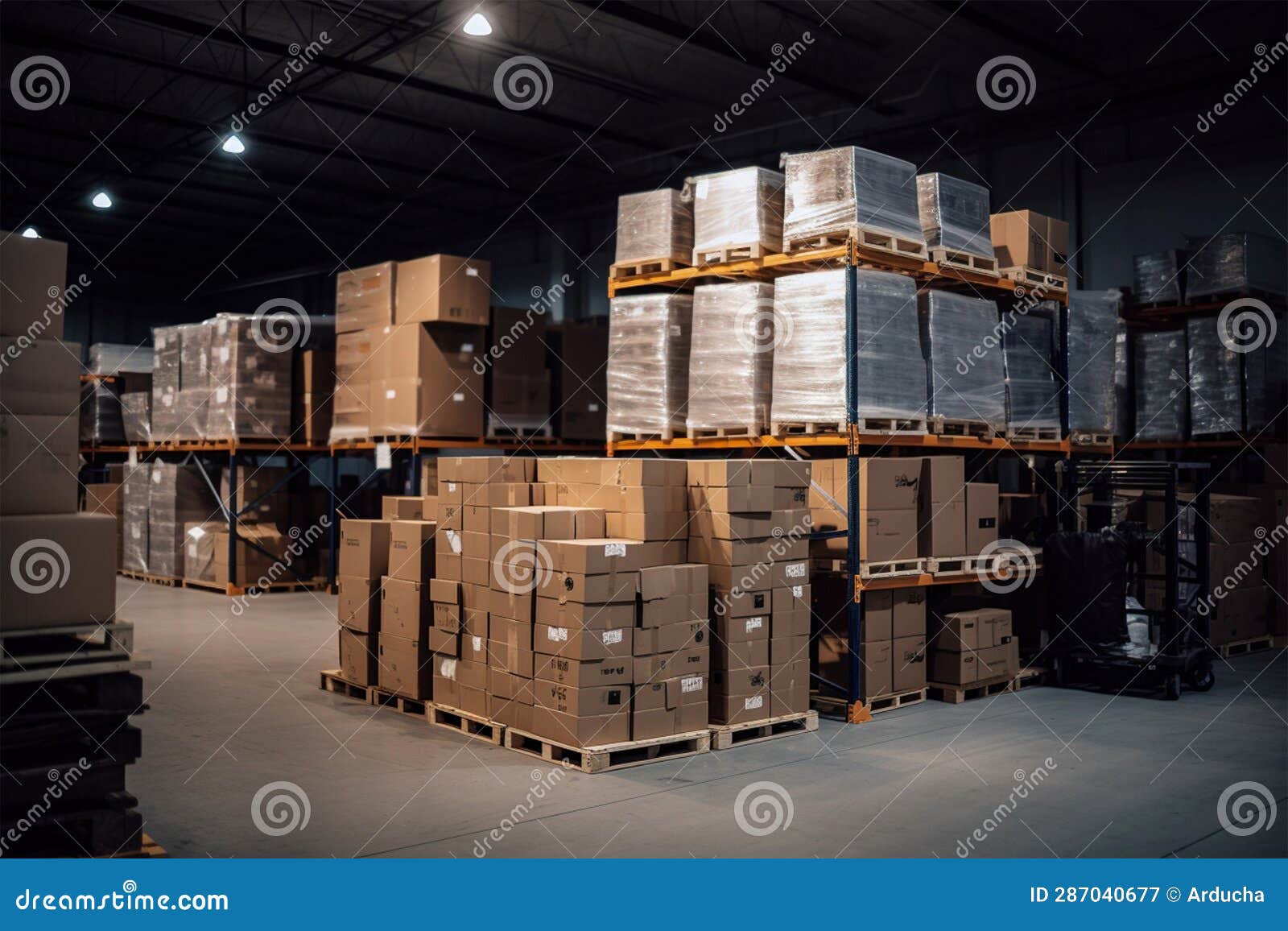 Warehouse Room Delivery Packages Arragement in the Expeditions Stock ...
