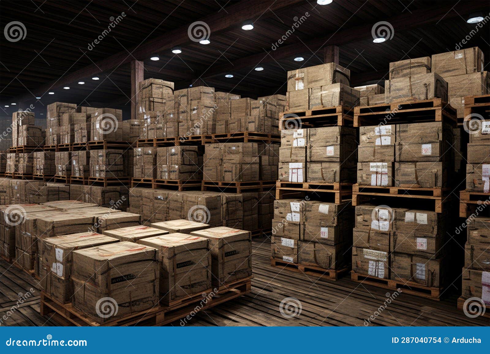 Warehouse Room Delivery Packages Arragement in the Expeditions Stock ...