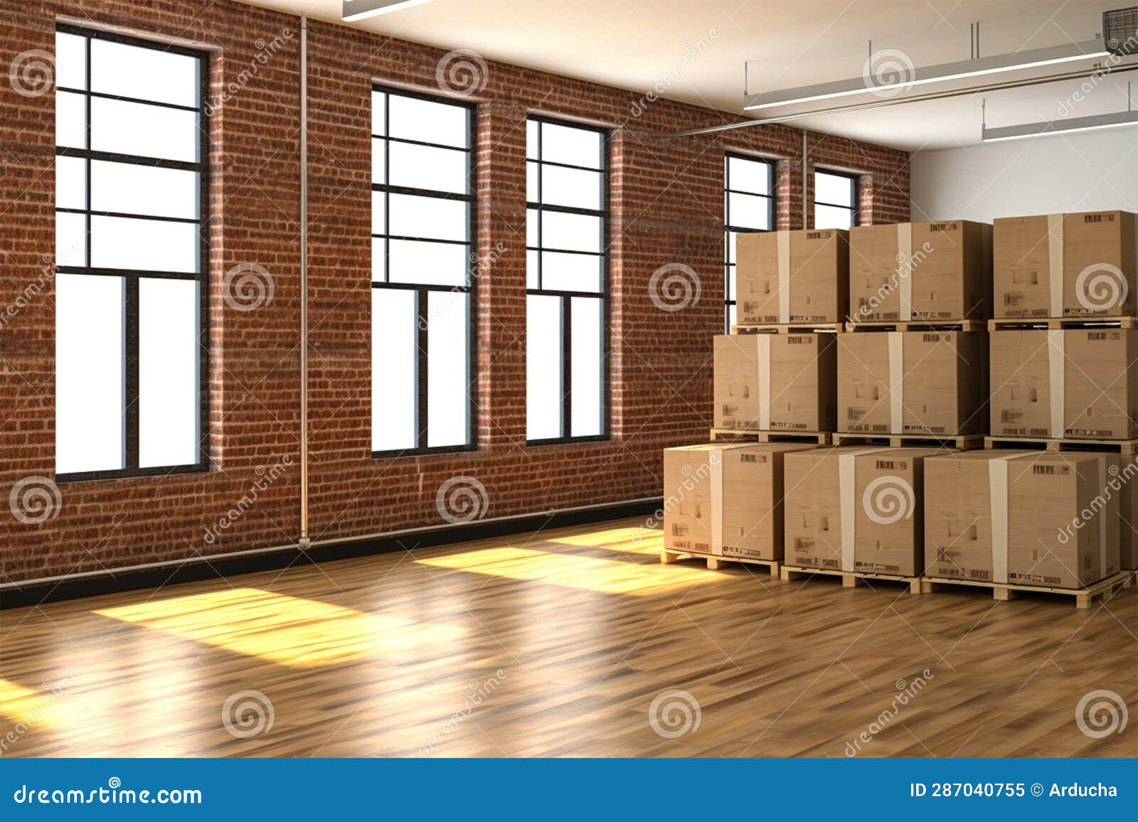 Warehouse Room Delivery Packages Arragement in the Expeditions Stock ...