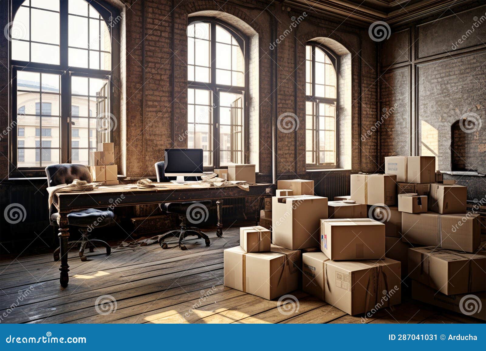 Warehouse Room Delivery Packages Arragement in the Expeditions Stock ...