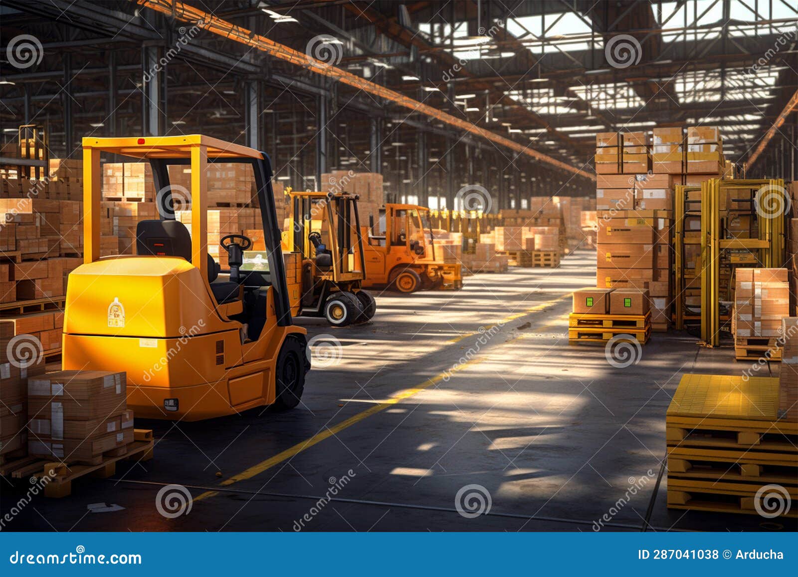 Warehouse Room Delivery Packages Arragement in the Expeditions Stock ...