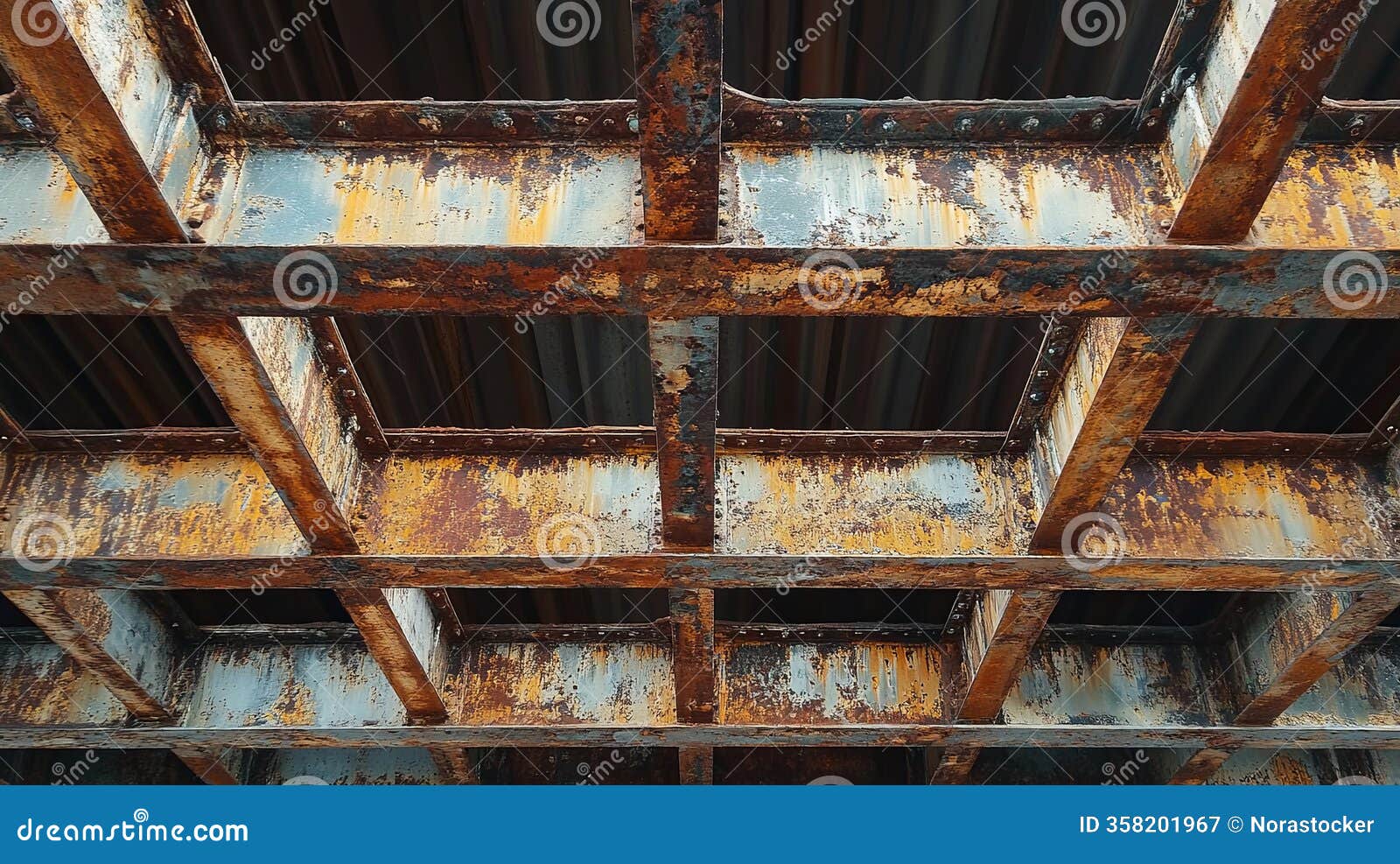Warehouse with Rusted Beams Undergoing Structural Repair. Picture Stock ...