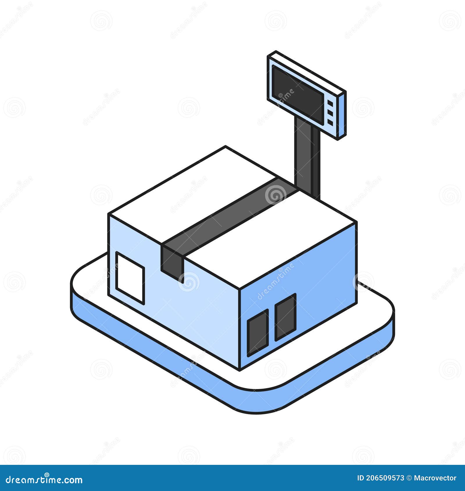 Warehouse Scales Icon stock illustration. Illustration of warehouse ...