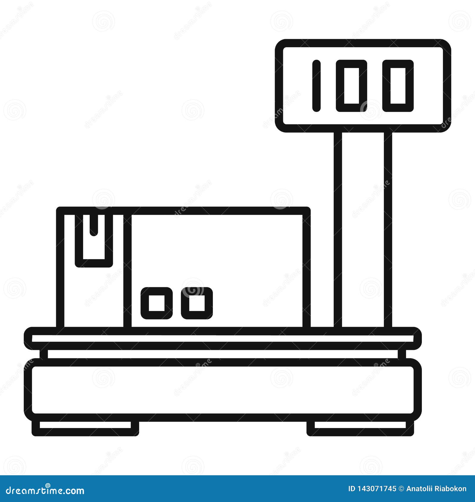 Warehouse Scales Icon, Outline Style Stock Vector - Illustration of ...