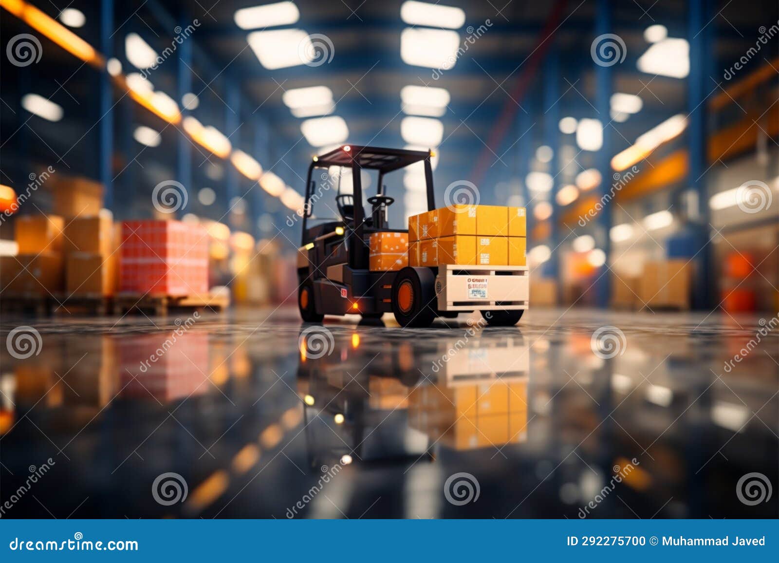 Warehouse Scene with Bokeh Light Backdrop, Adding To the Business Blur ...